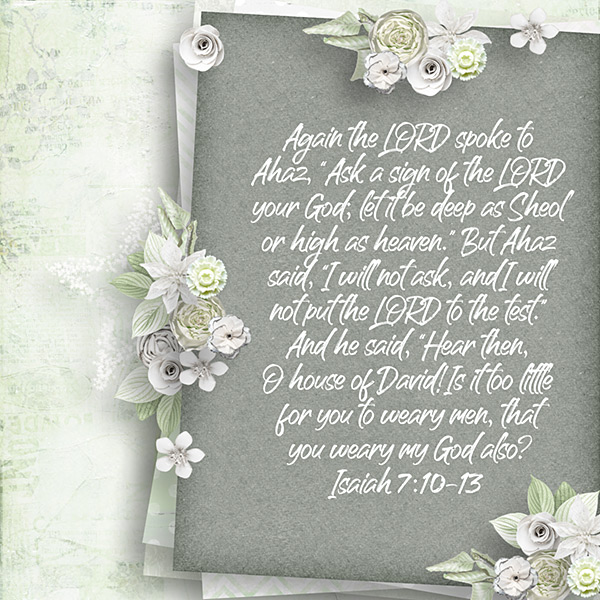 A Sign of the LORD – Layout for Today