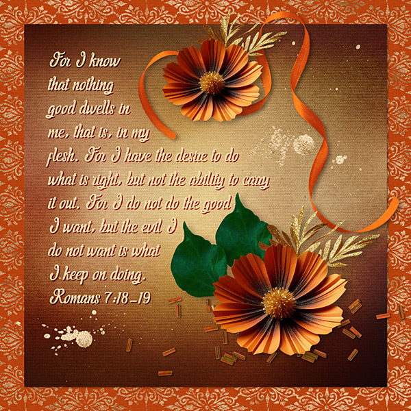 In My Flesh – Layout for Today